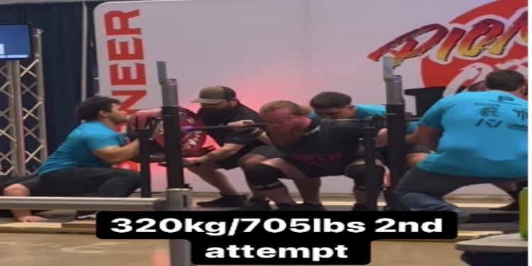 Blake Lehew Surpasses 317.5-Kilogram (700-Pound) Raw Squat Barrier in Competition ...